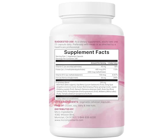 micro ingredients iron for vitality