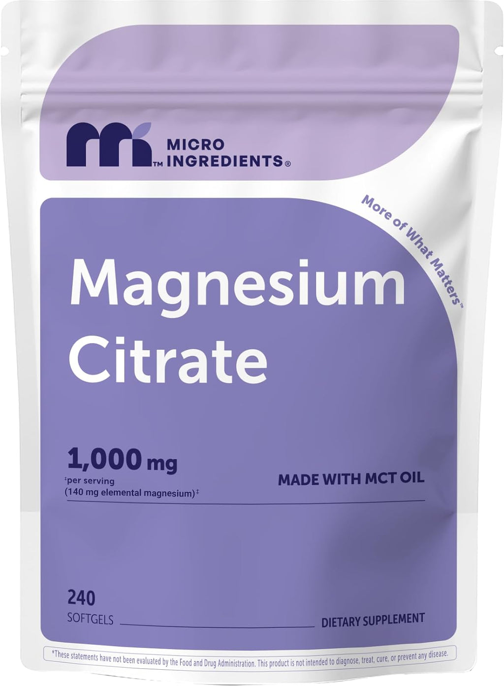 Micro Ingredients magnesium citrate softgels