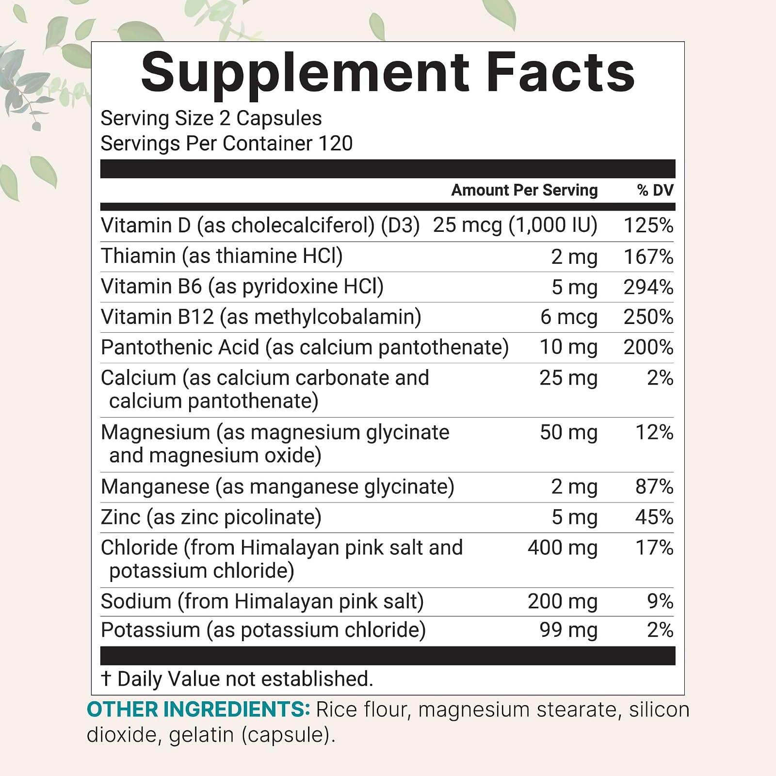 Micro Ingredients potassium supplement capsules