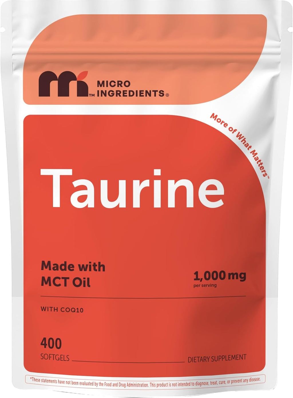 Micro Ingredients taurine softgels for energy