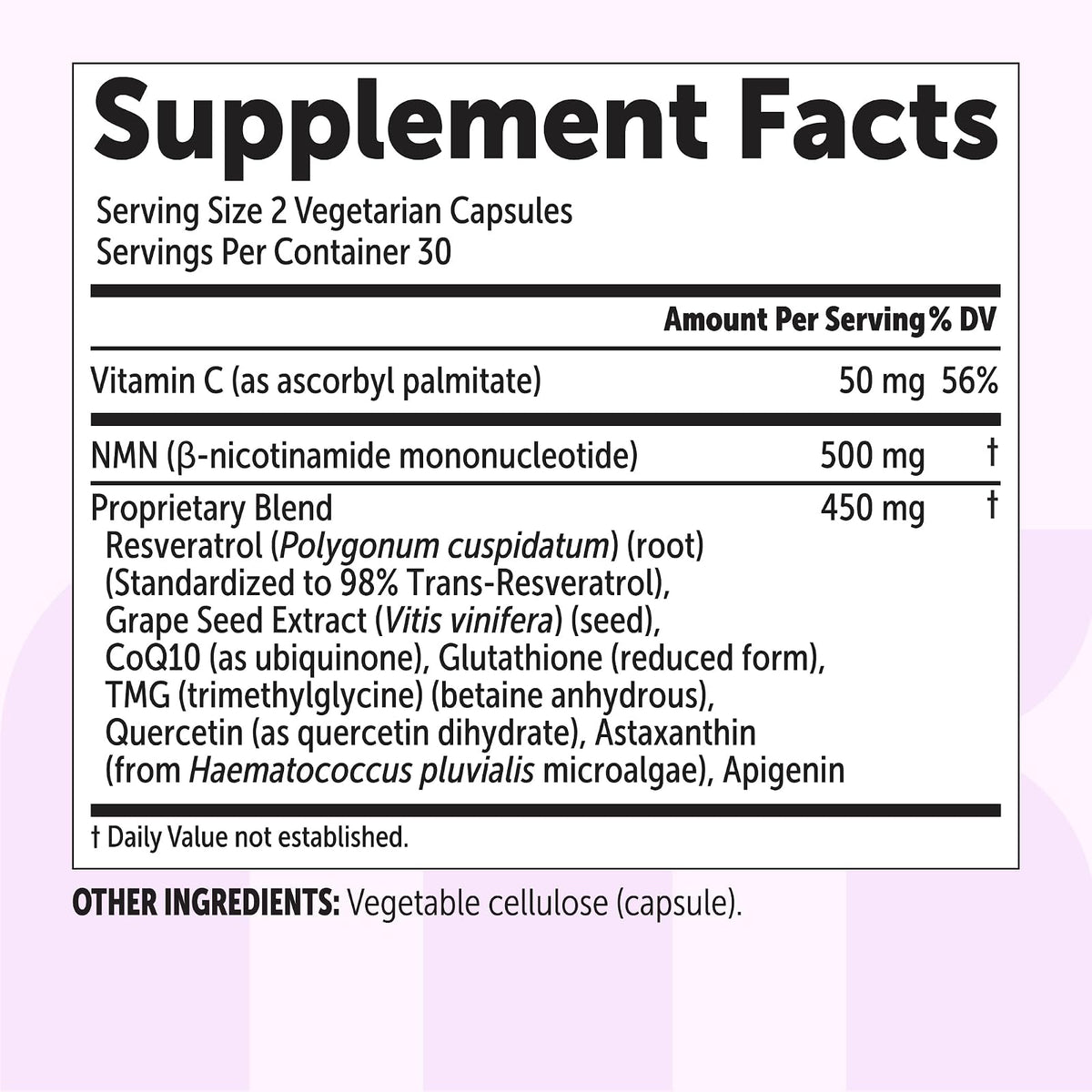 Micro Ingredients vegan NMN formula