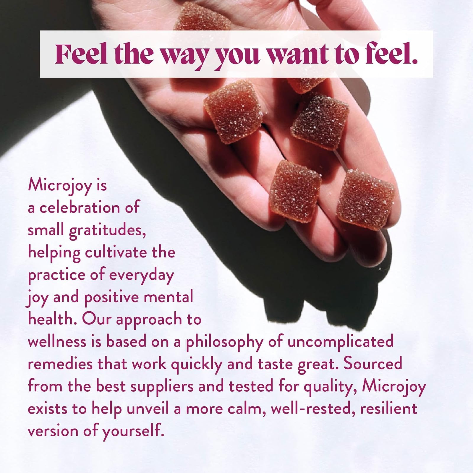 Microjoy gummies for enhanced performance