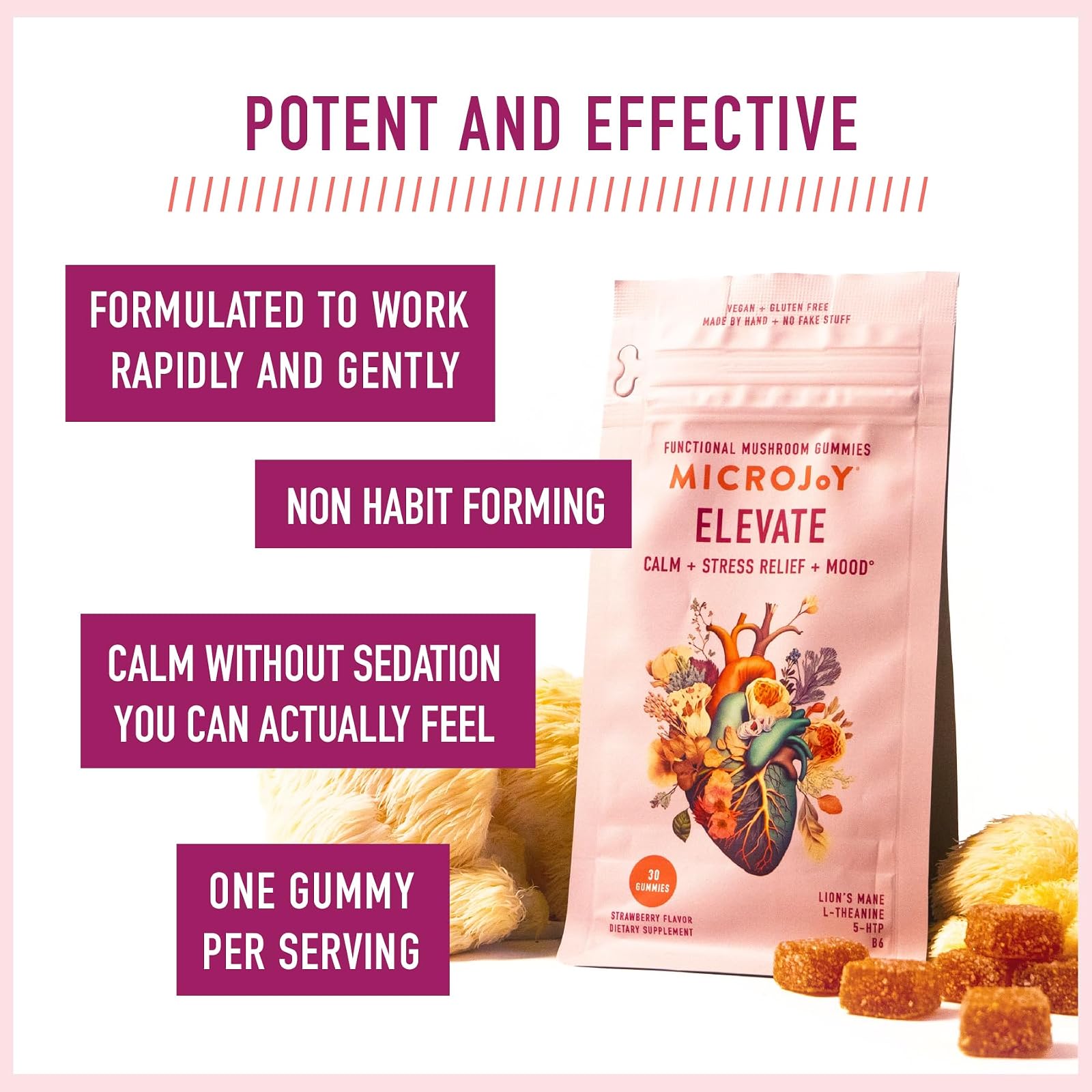 Microjoy mushroom gummies for cognitive health