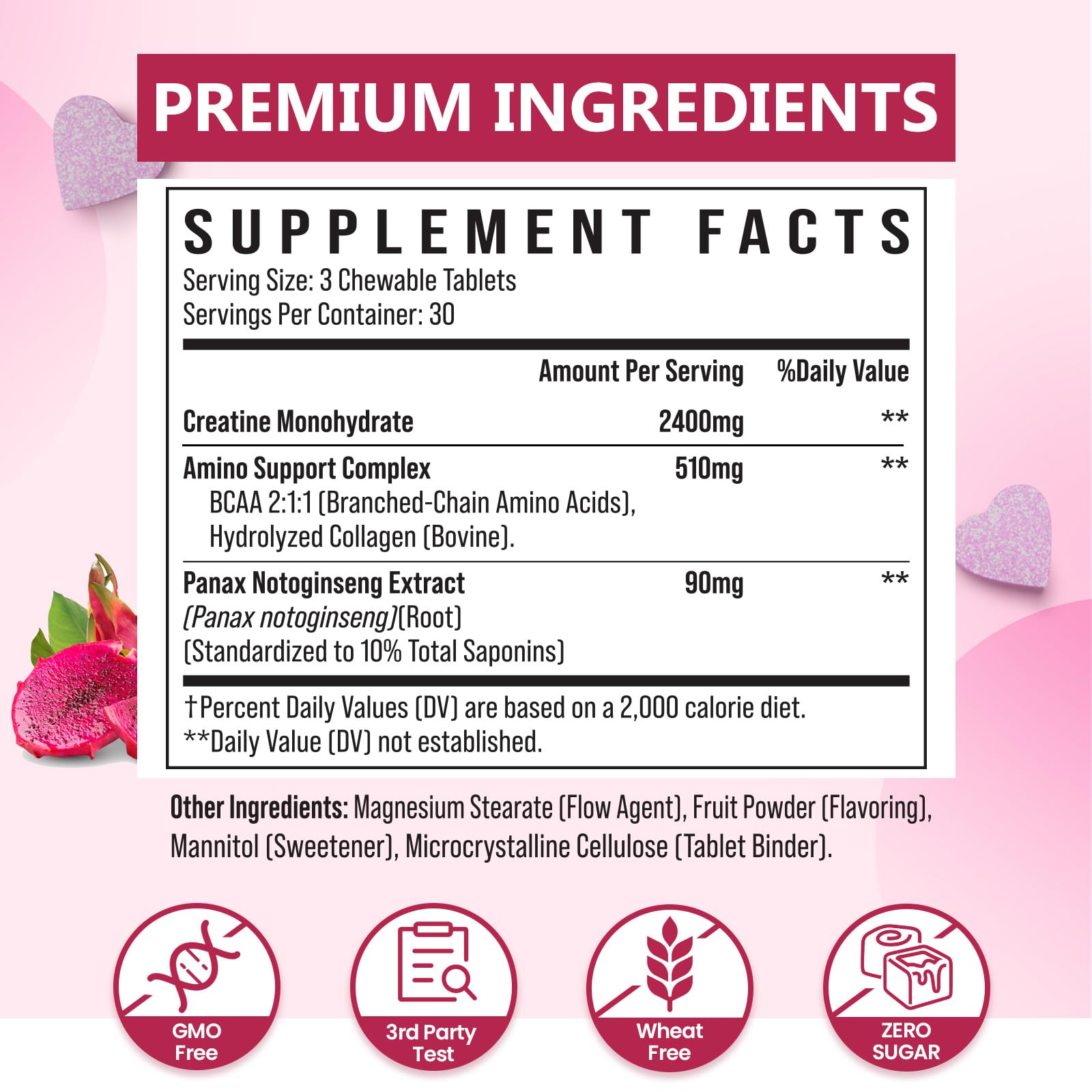 Micronized creatine chews for athletes