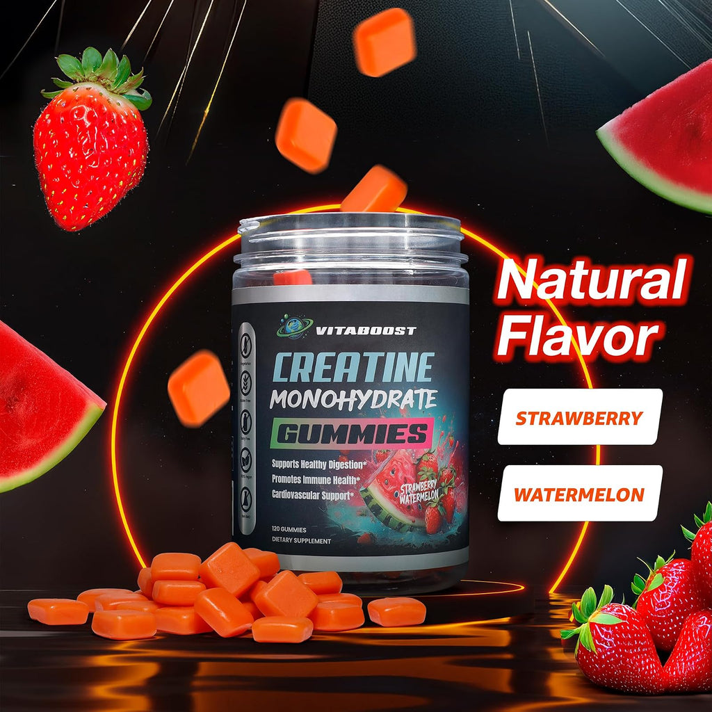 Micronized creatine gummies for athletes