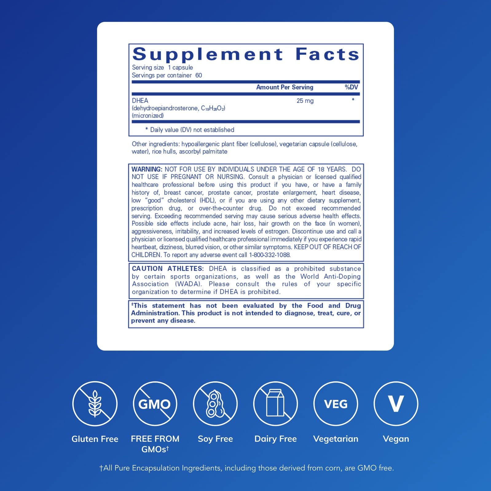micronized DHEA hormone balance capsules