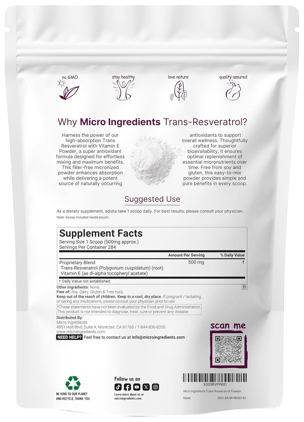 micronized resveratrol powder health benefits