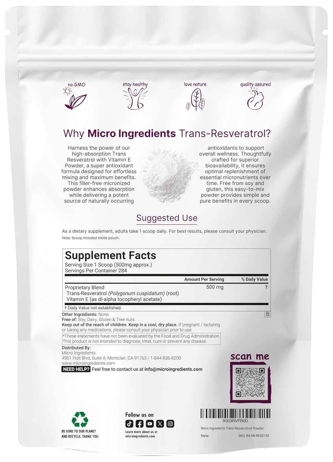 micronized resveratrol powder health benefits
