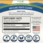 Micronized zeolite powder for cleansing