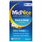 MidNite melatonin tablets for restful sleep