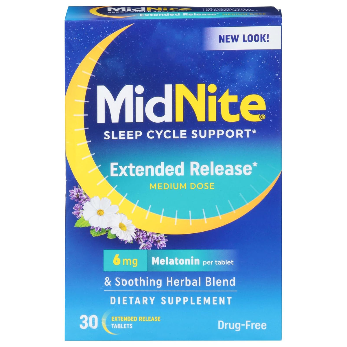 Midnite Melatonin tablets for restful sleep