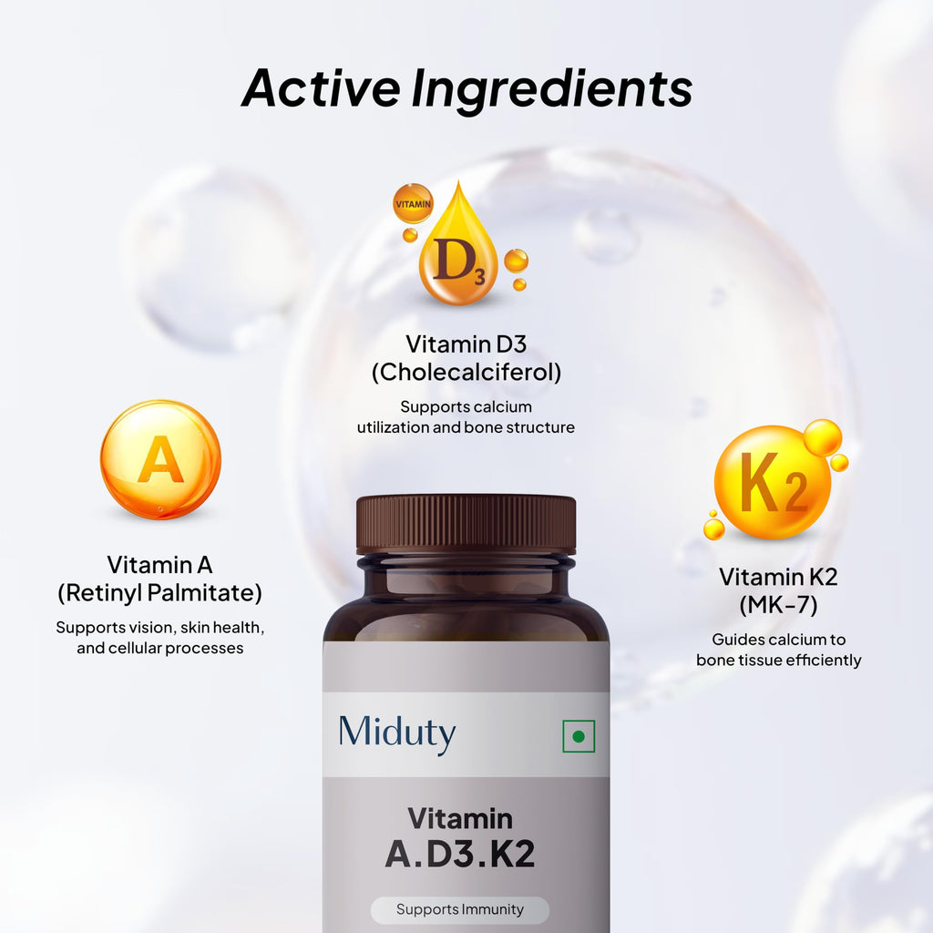 Miduty Vitamin ADK supports healthy vision