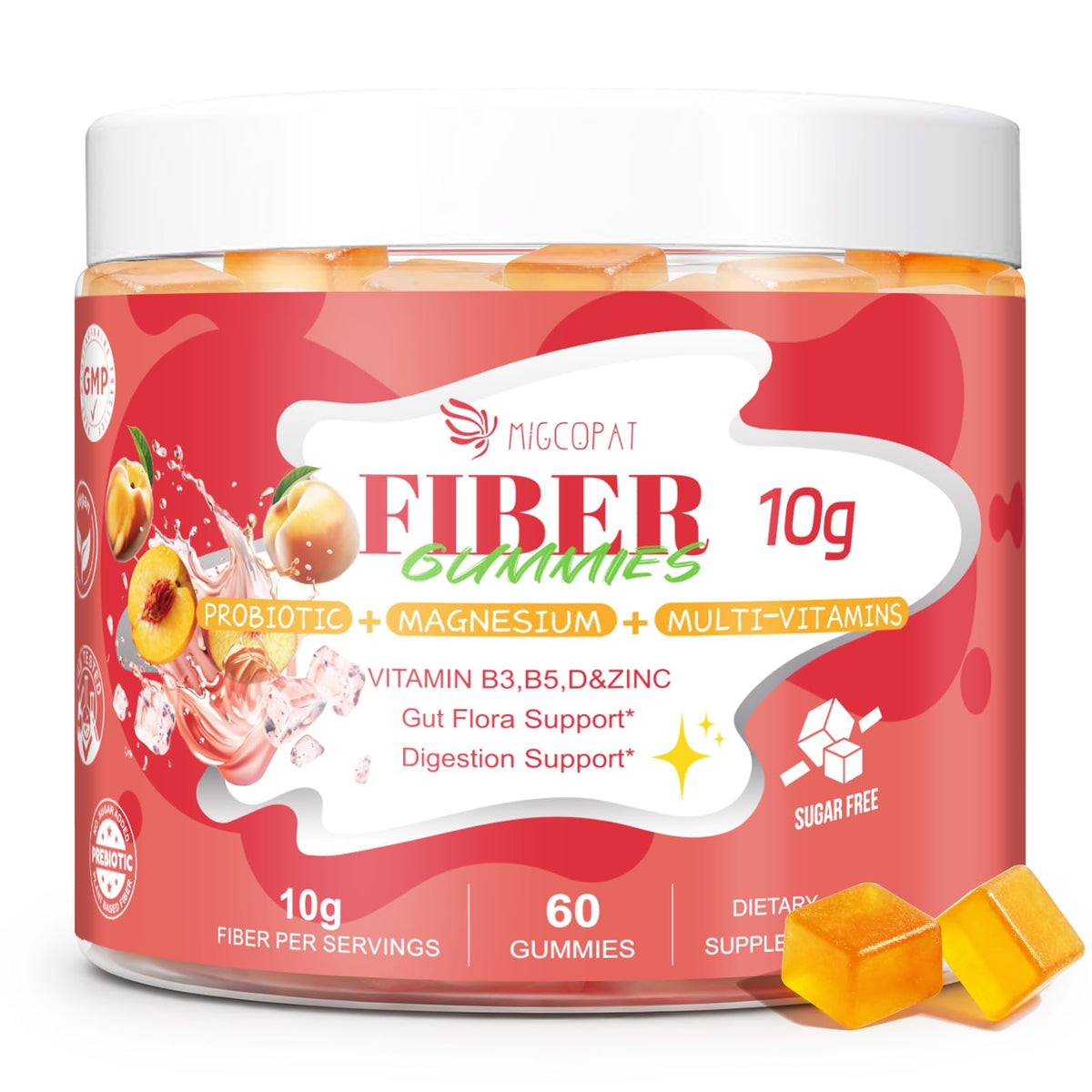 Migcopat fiber gummies for digestion