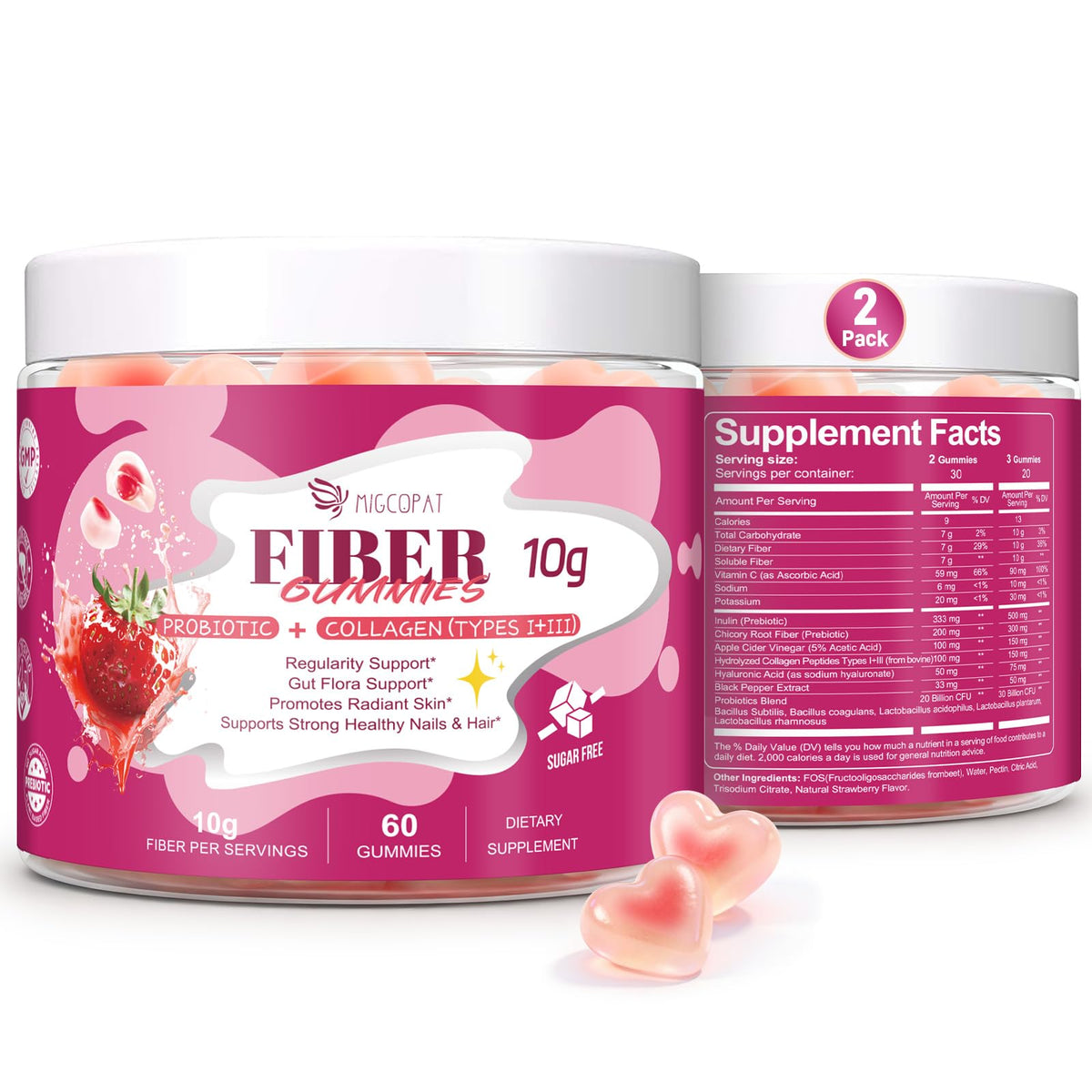 Migcopat Fiber Gummies for digestive health