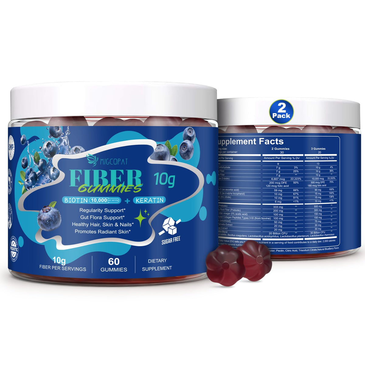 Migcopat fiber gummies for healthy hair