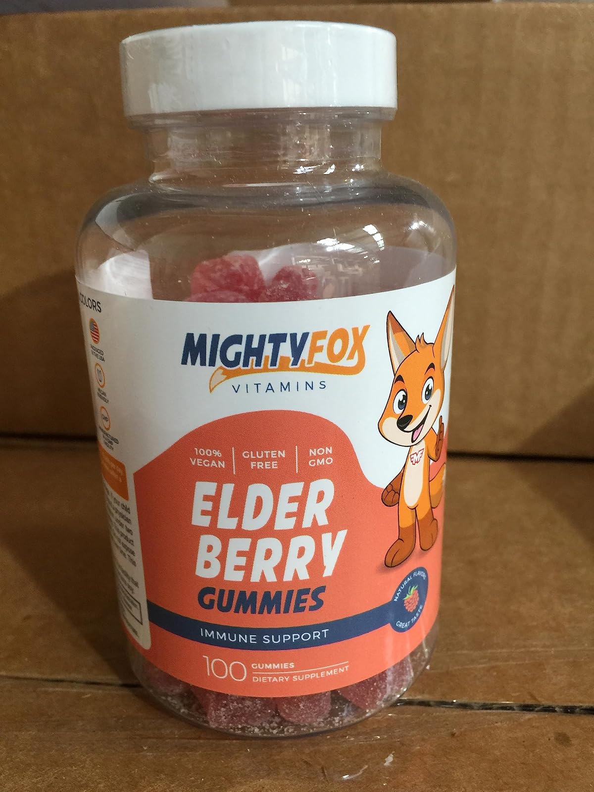 Mighty Fox elderberry gummies 100 count