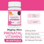 Mighty Mini prenatal softgels for moms