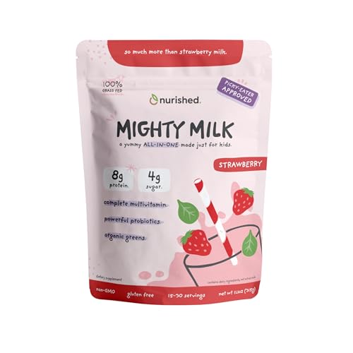 Mighty Strawberry Milk protein powder for kids