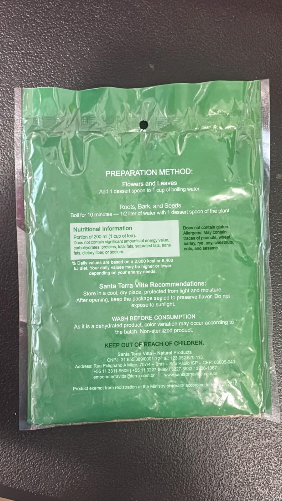 Mikania glomerata herbal tea flavor