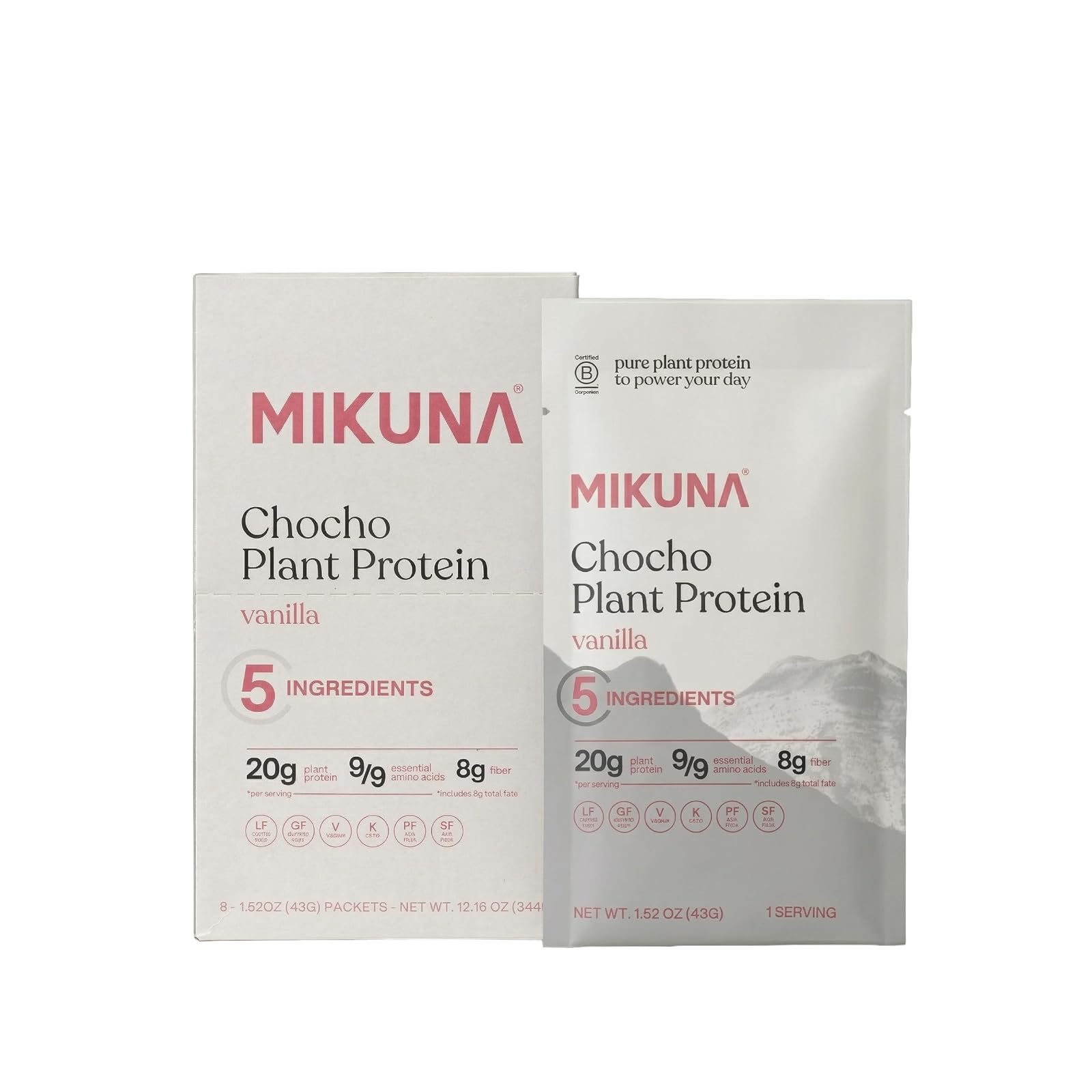 Mikuna plant protein powder vanilla flavour