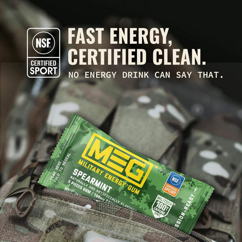 Military-grade energy gum for performance
