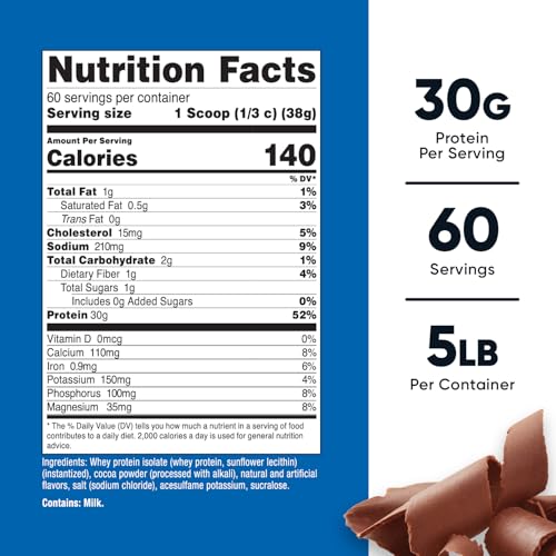 Milk chocolate whey protein powder