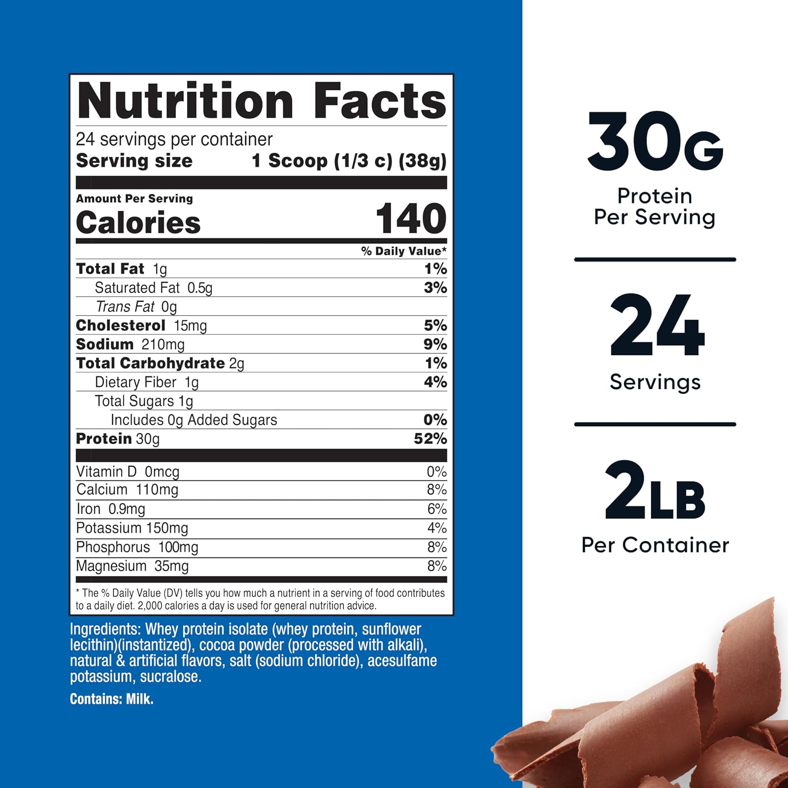 milk chocolate whey protein supplement
