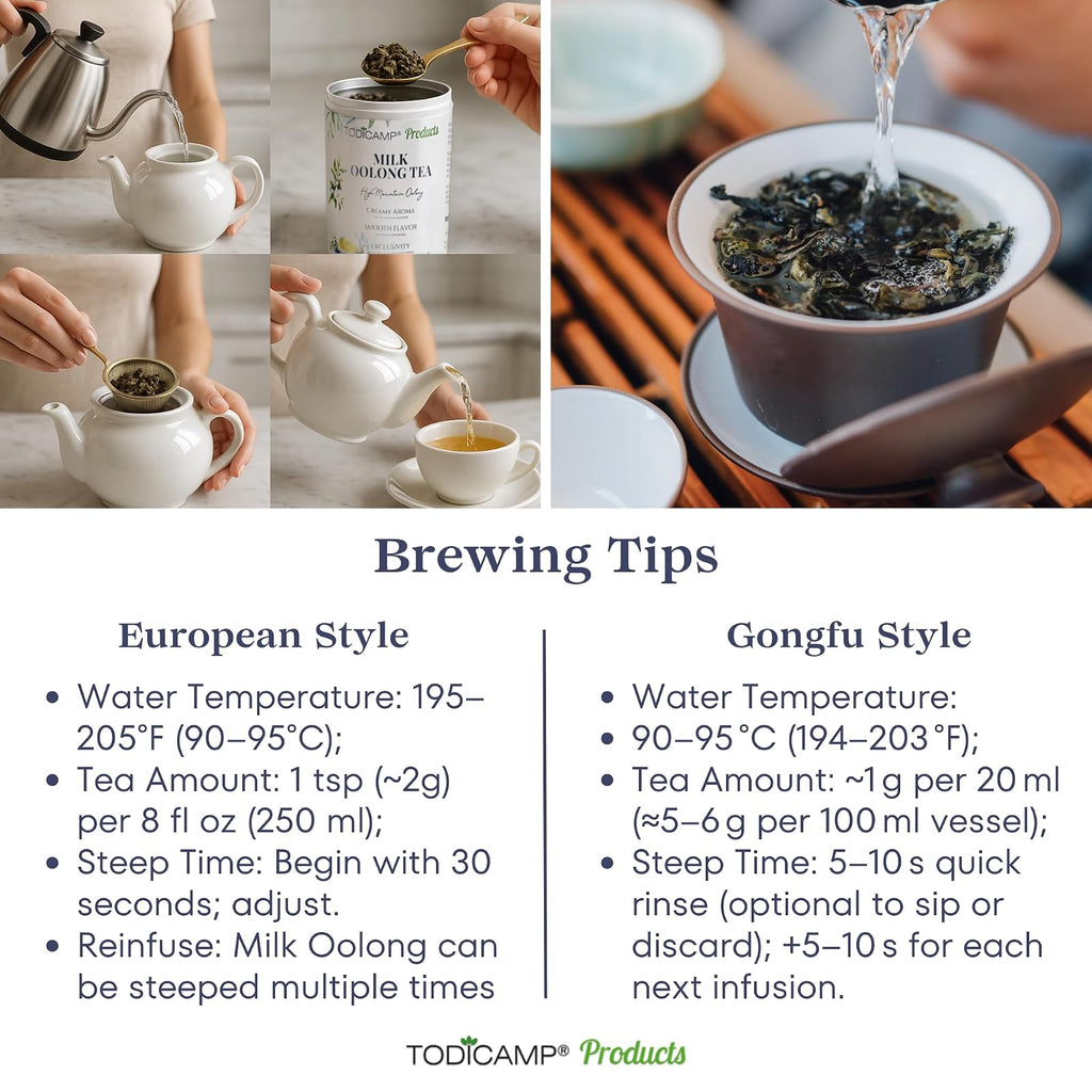 Milk Oolong tea for wellness
