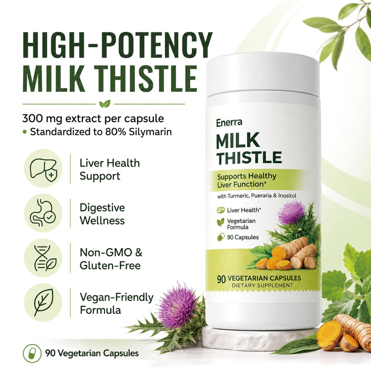 Milk Thistle 500 mg herbal supplement