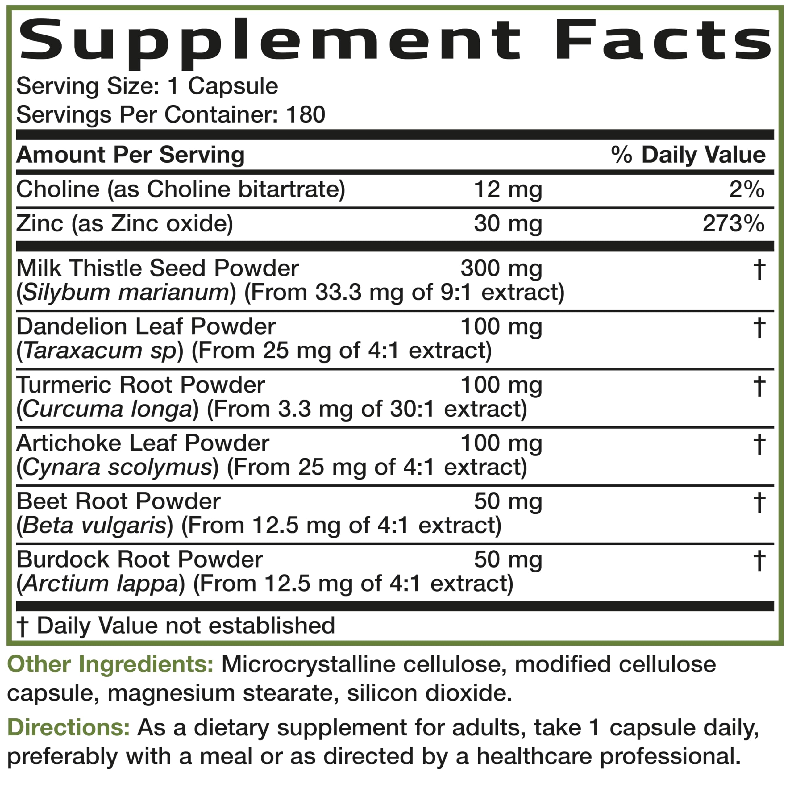Milk thistle and choline for liver care