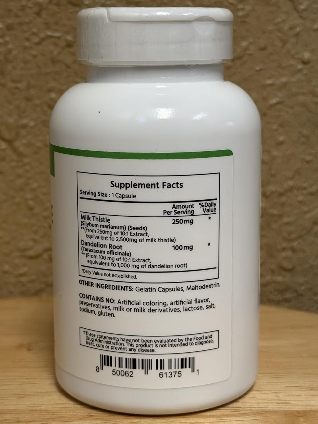 Milk Thistle capsules for daily use