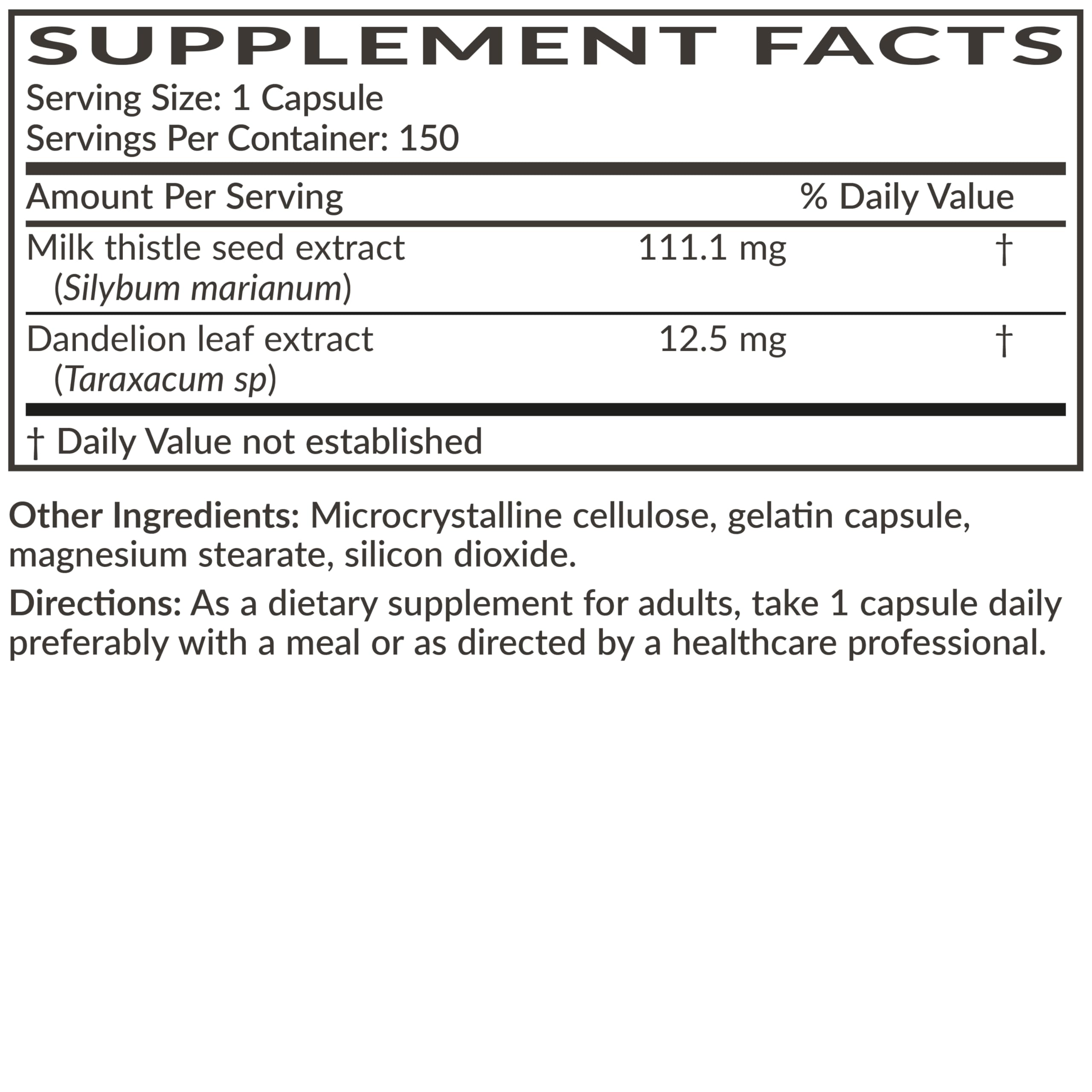 milk thistle capsules for daily use