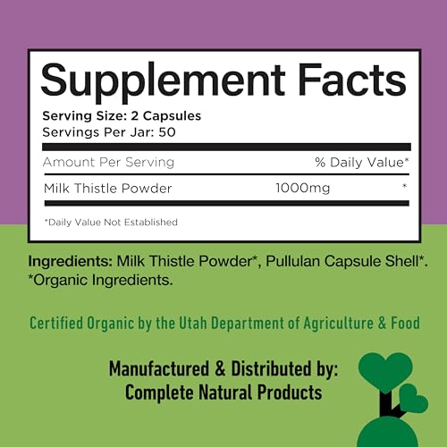 milk thistle capsules for detox support