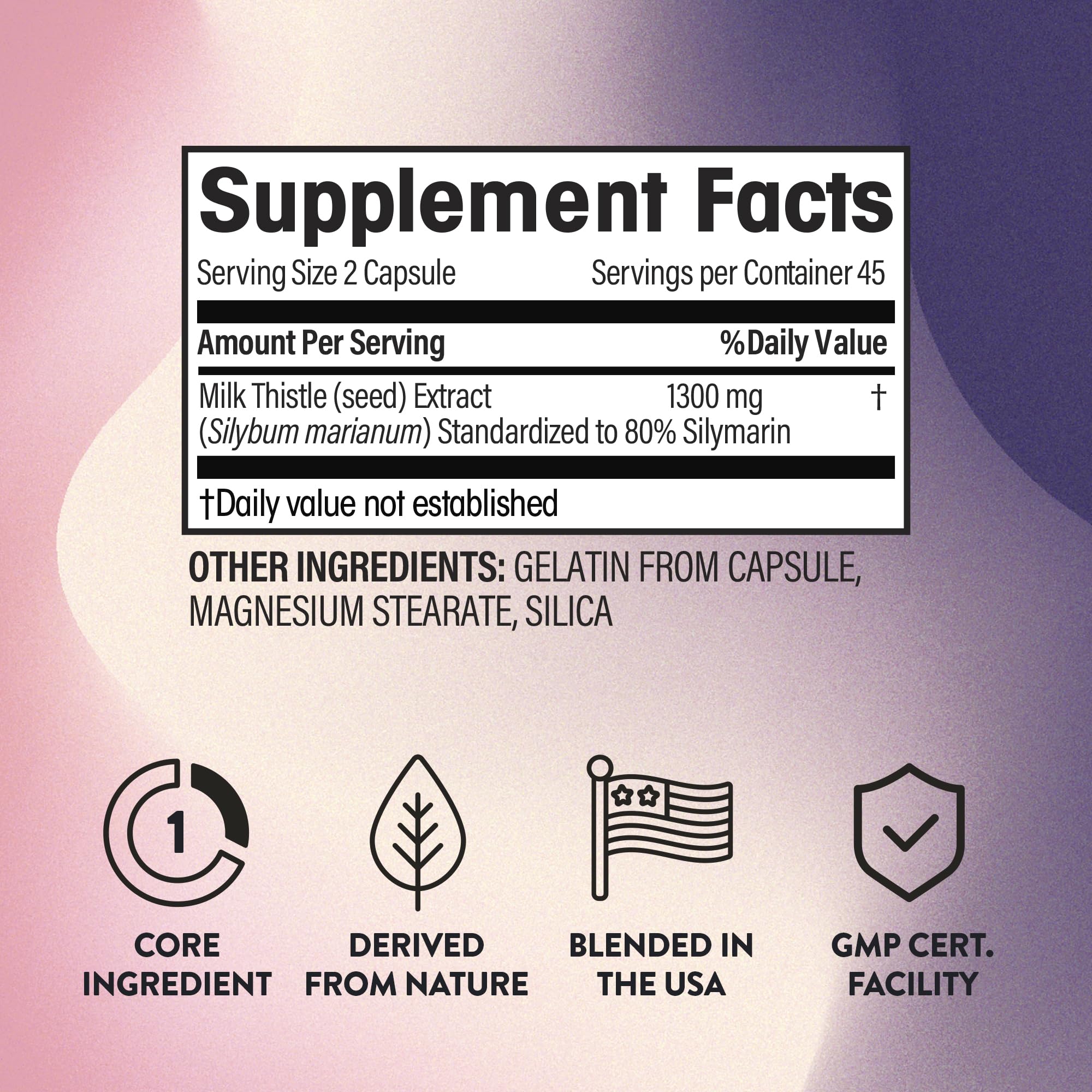 Milk thistle capsules for detox
