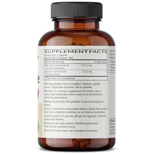 milk thistle capsules for detox