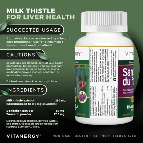 Milk thistle capsules for detoxification