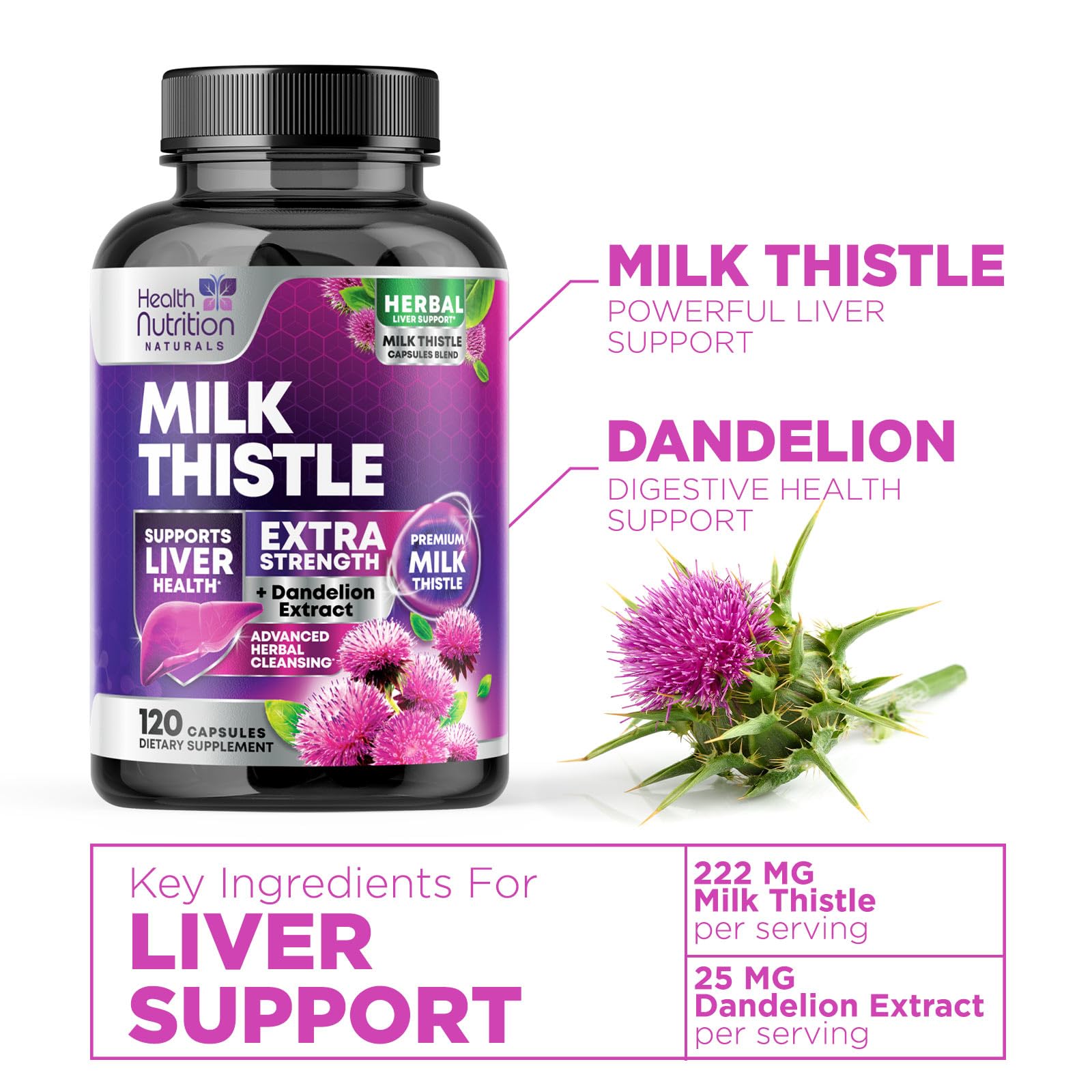 milk thistle capsules for digestive wellness
