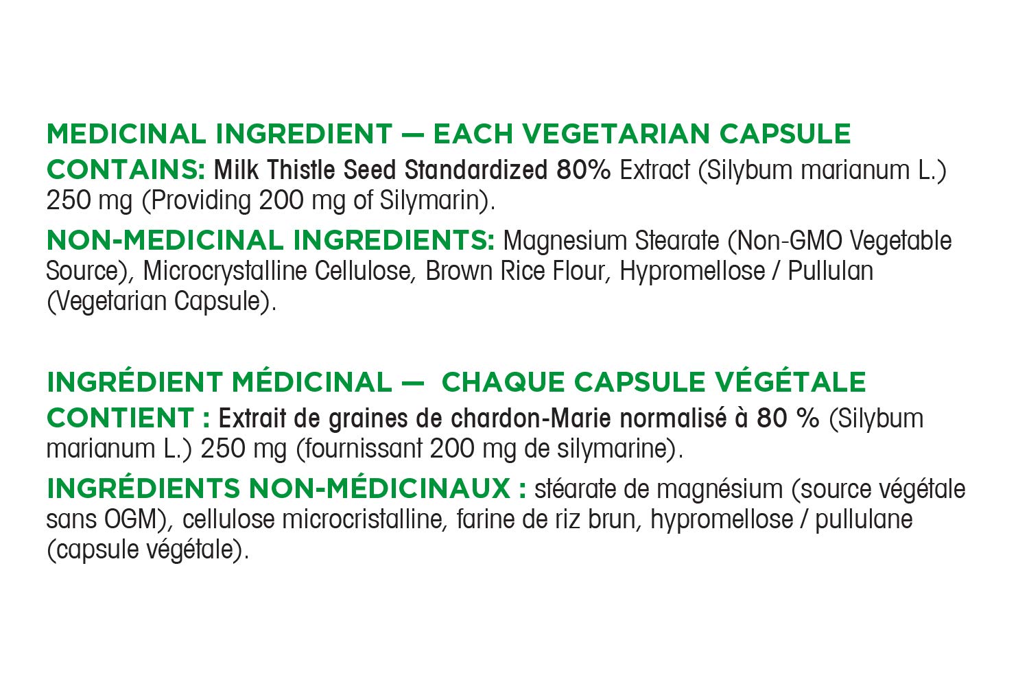 milk thistle capsules for health