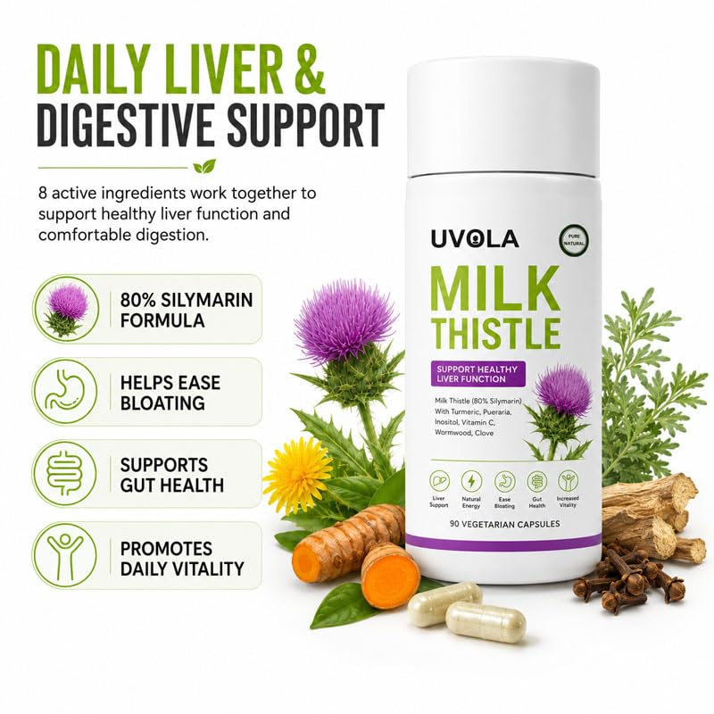 Milk Thistle capsules for liver support