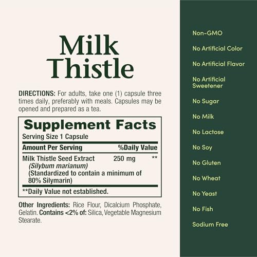 Milk thistle capsules for overall health