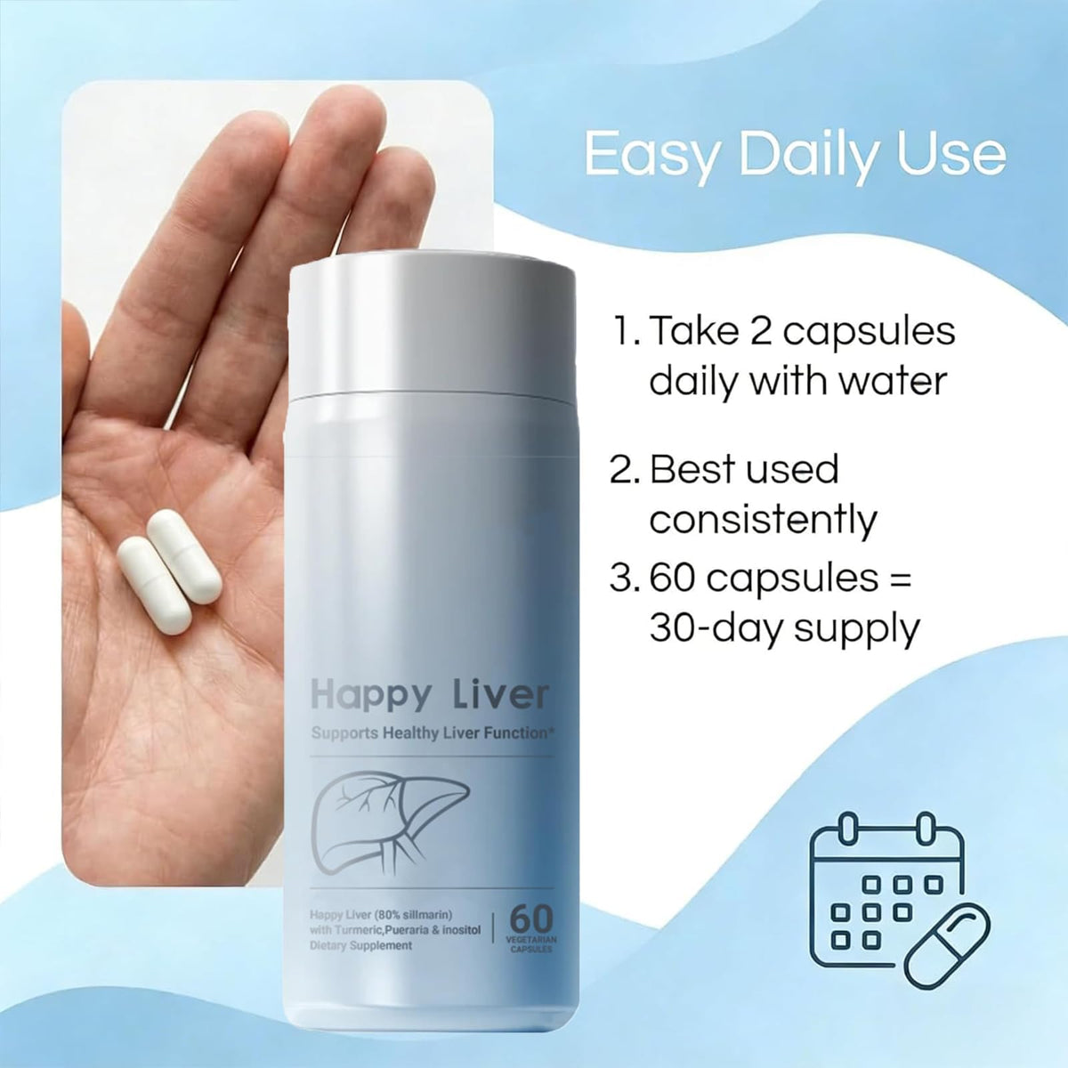 Milk Thistle capsules for overall wellness
