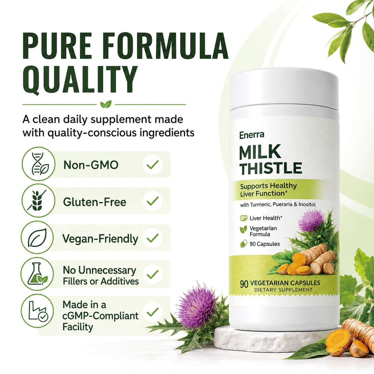 Milk Thistle capsules for overall wellness