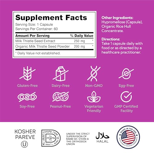 milk thistle capsules for vitality