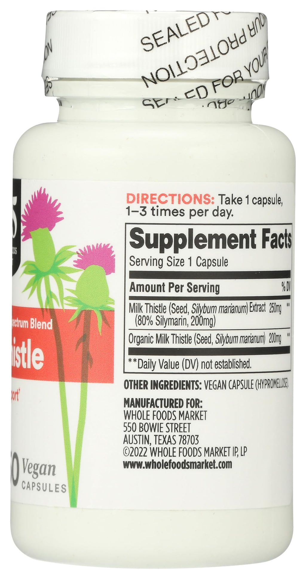 milk thistle capsules for vitality
