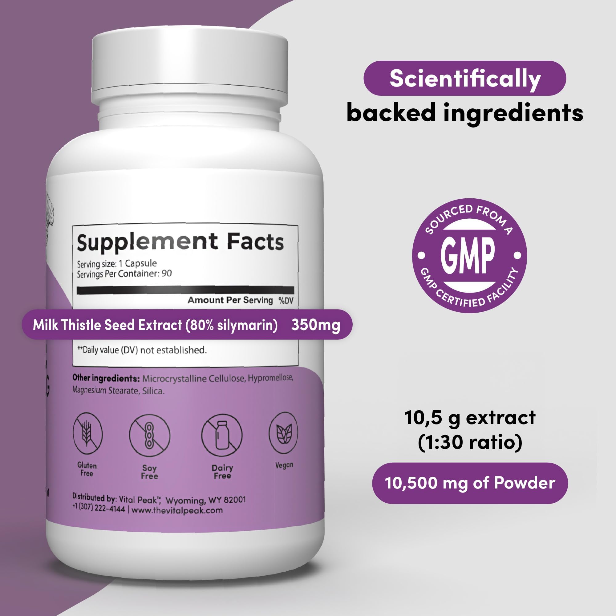 Milk thistle capsules for wellness