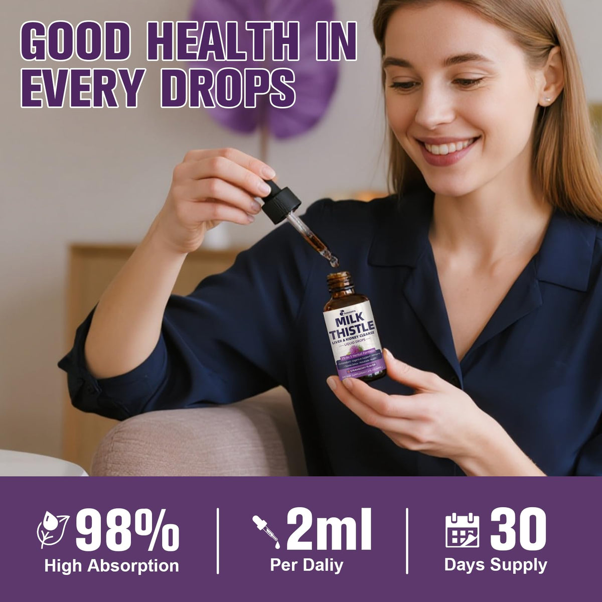 milk thistle drops for digestive wellness