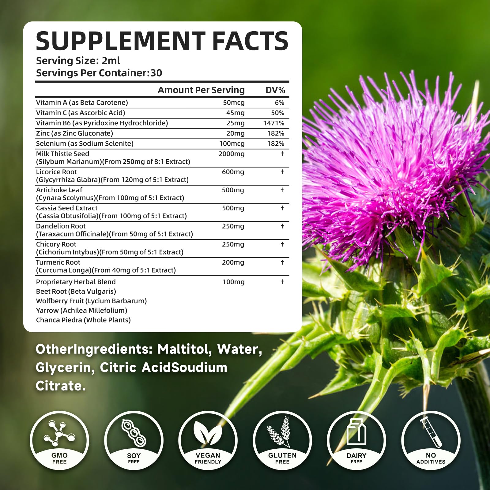 milk thistle drops for fatty liver
