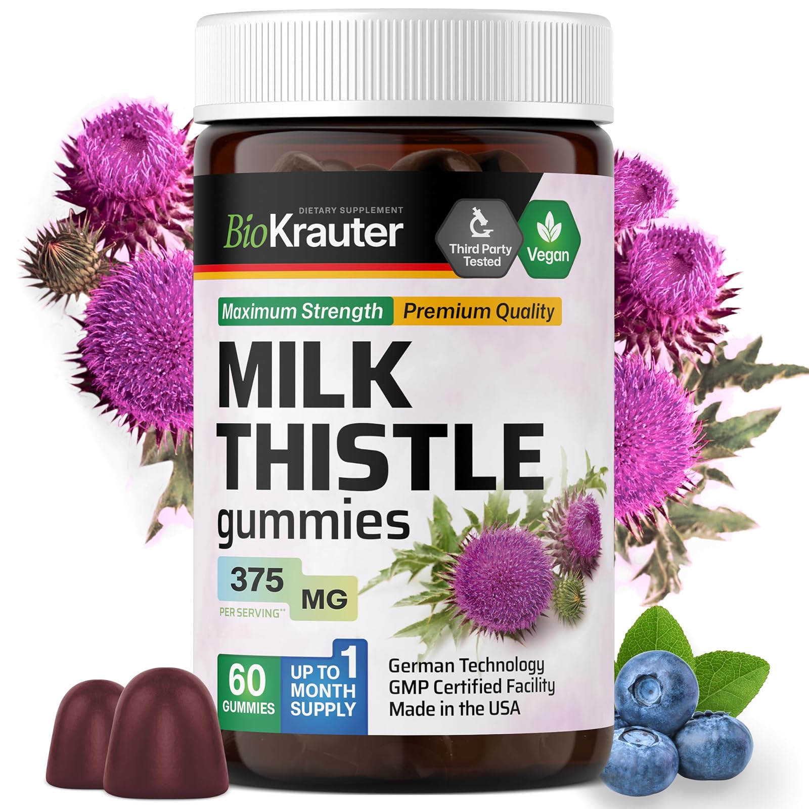 milk thistle herbal gummies for wellness