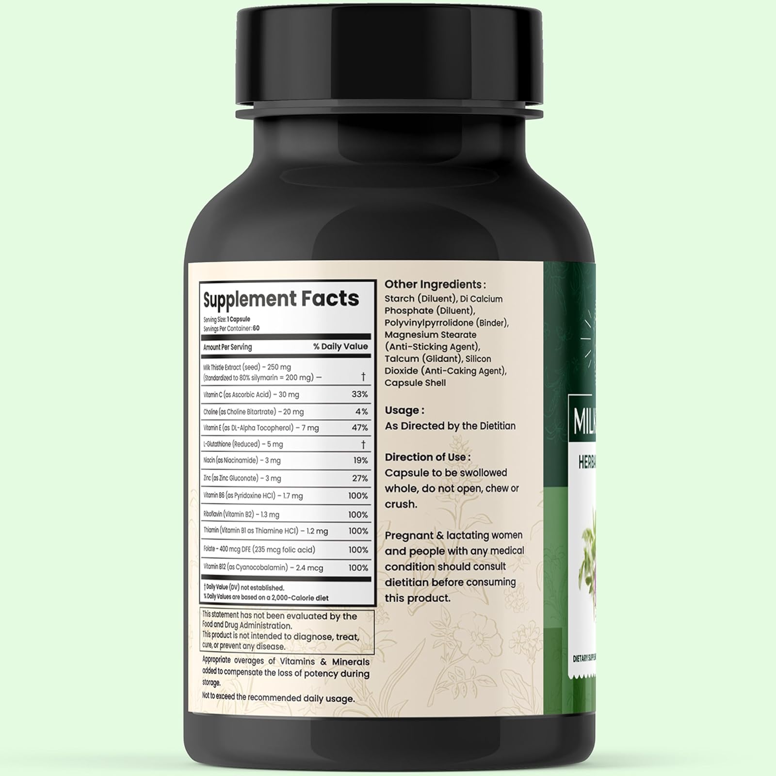 Milk Thistle herbal remedy for vitality