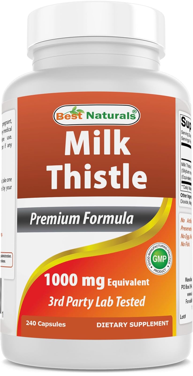 milk thistle herbal supplement capsules